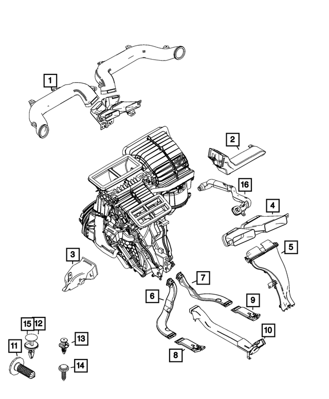 2023-2025 Dodge Hornet Center Console Duct 68607200AA | Mopar eStore
