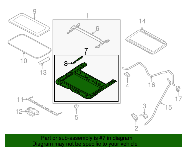 2013 Infiniti JX35 Rail Assembly 91350-3JA0A | INFINITI Parts ...