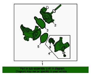 2007-2011 Audi Water Pump Assembly 079-121-010-D | Audi USA Parts