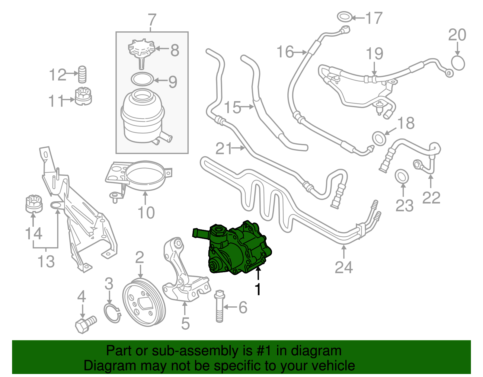 32416798865 - 2012-2015 BMW X1 Power Steering Pump (32-41-6-798-865 ...