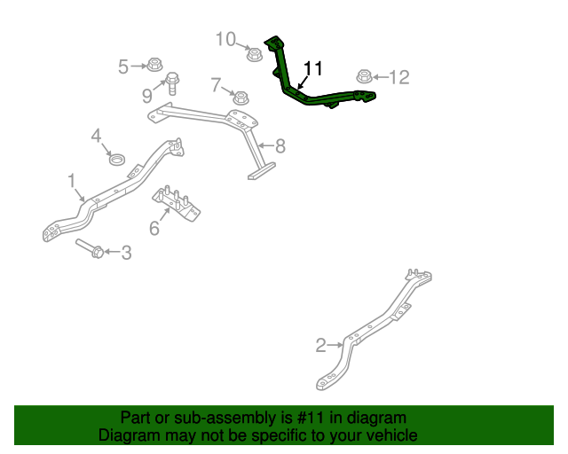 DG1Z-9B007-D - Rear Support 2013-2019 Ford | Ford OEM Parts Direct