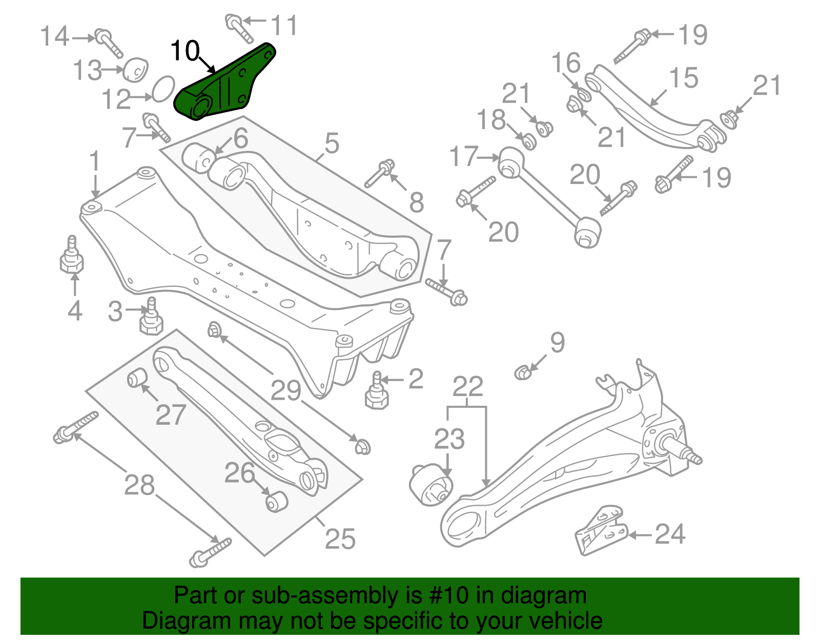 2003-2006 Mitsubishi Outlander Differential Mount MR961407 | Mitsubishi ...
