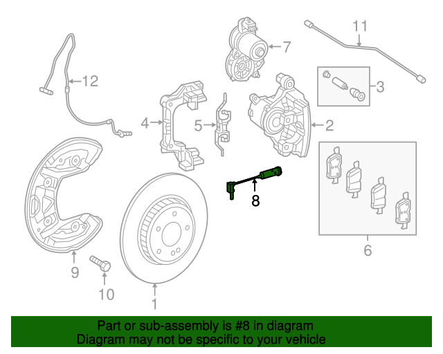 000-906-13-03 - Parking Brake Actuator 2015-2023 Mercedes-Benz ...