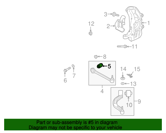 54551-J5000 - Lateral Arm Bushing 2018-2021 Kia Stinger | Kia.Parts Store