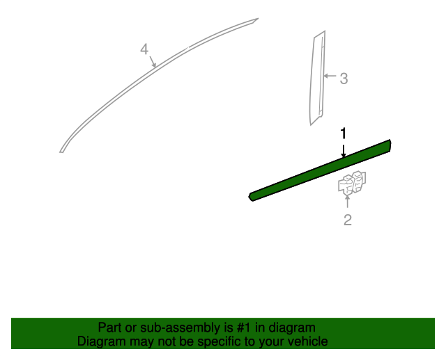 2006-2012 Mercedes-Benz Side Molding 251-690-44-62-9999 | MB OEM Parts