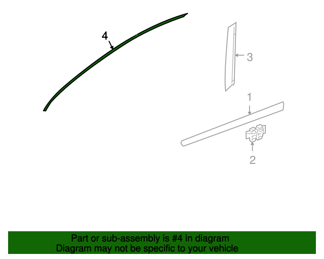251-690-92-80-64 - Frame Molding 2006-2012 Mercedes-Benz ...