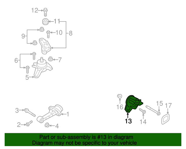 2014-2015 Hyundai Tucson Trans Mount Bracket 21830-2S001 | OEM Parts Online
