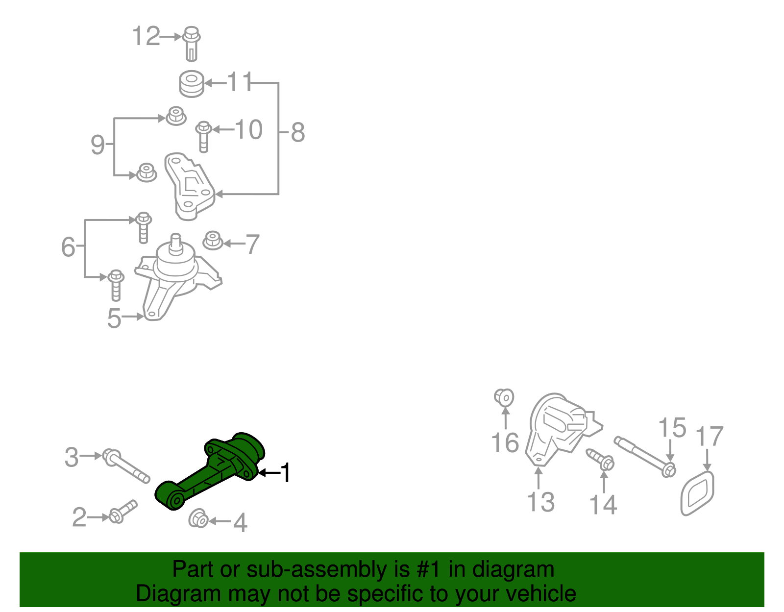 21950-2S200 - High-Quality Lower Mount for 2014-2015 Hyundai Tucson ...