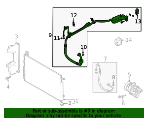 97775-L0000 - A/C Refrigerant Suction Hose 2020-2023 Hyundai Sonata ...