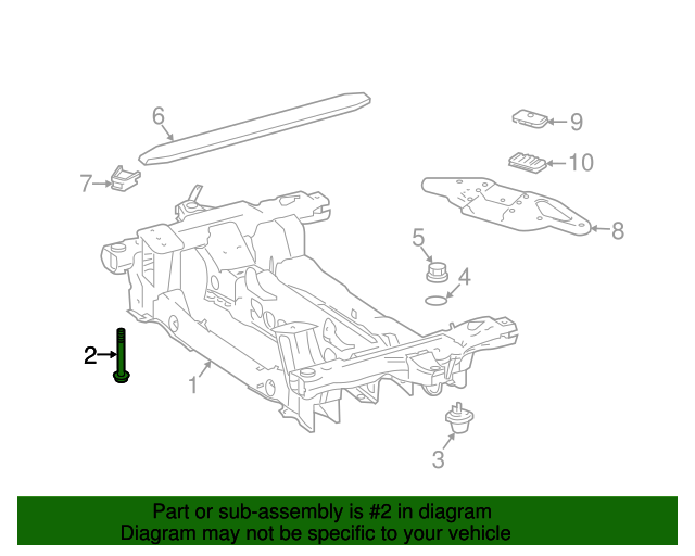 Genuine OEM Suspension Cross-Member Bolt | 000000-004236 | Fits Select ...