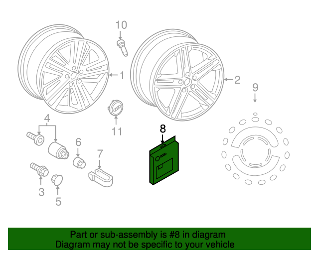 2009-2025 Audi Wheel Locks 83A-071-455 | Audi USA Parts