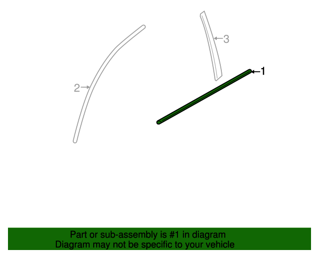 82220-J0010 - Door Window Belt Weatherstrip 2018-2022 Hyundai Accent ...