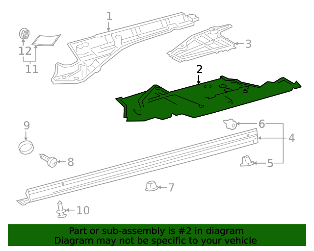 58166-0R020 - Under Cover - 2019-2020 Toyota RAV4 | OEM Genuine Parts