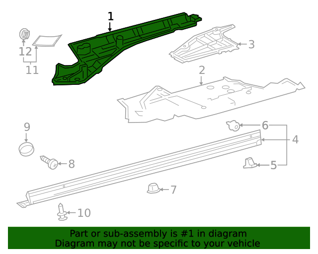 2019-2023 Toyota RAV4 Under Cover 58165-0R050 | Sparks Parts