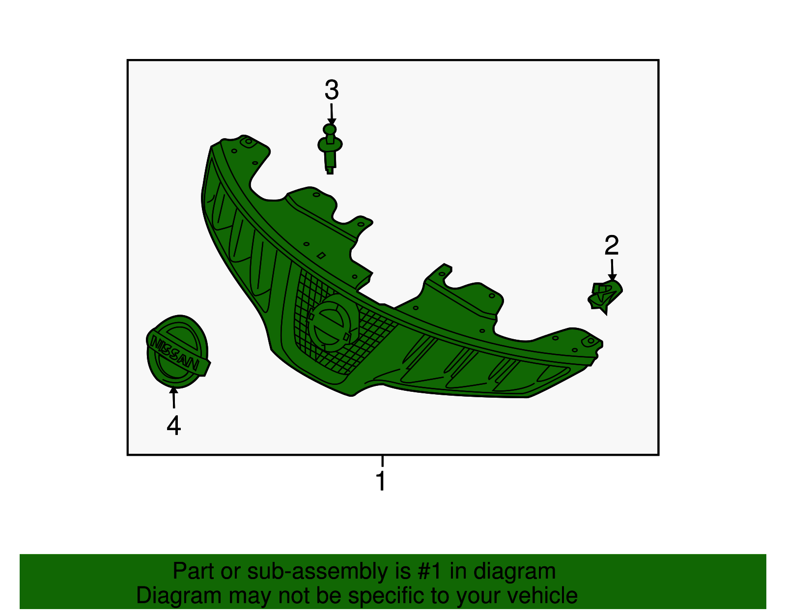 2009-2010 Nissan Murano Grille Assembly 62310-1AA0A | Nissan Parts Central