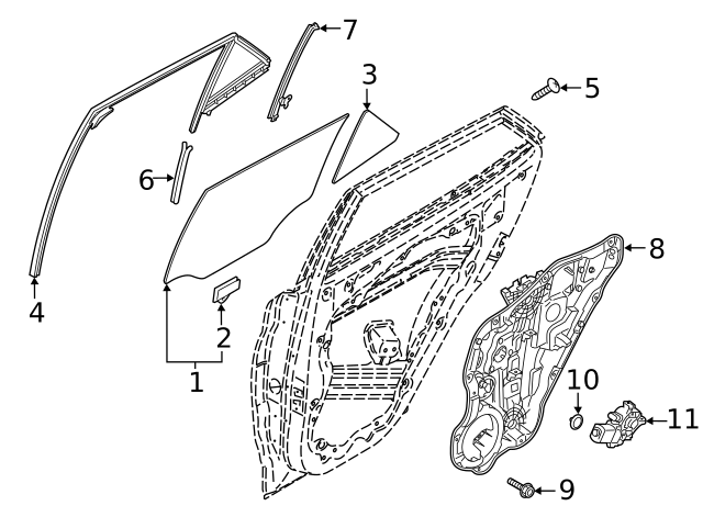 83481-K2000 - Window Regulator - 2020 2021 Hyundai Venue | Joseph ...