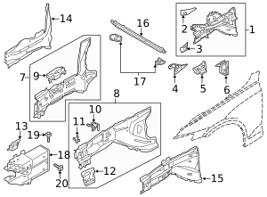 2021 Volvo V60 Outer Rail 32318567 | TascaParts.com