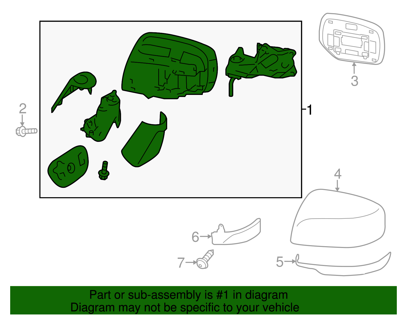2017-2018 Subaru Forester Mirror Assembly 91036SG902 | Subaru Parts Store