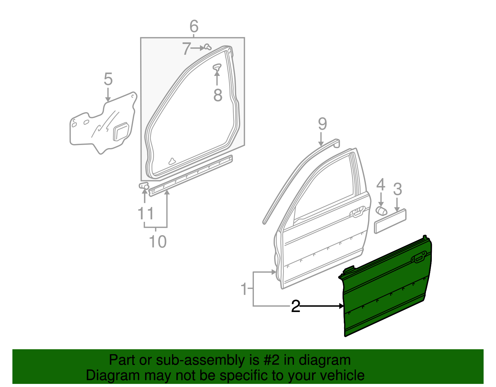 67111-S5A-305ZZ - Outer Panel 2001-2005 Honda Civic | Honda Parts Online