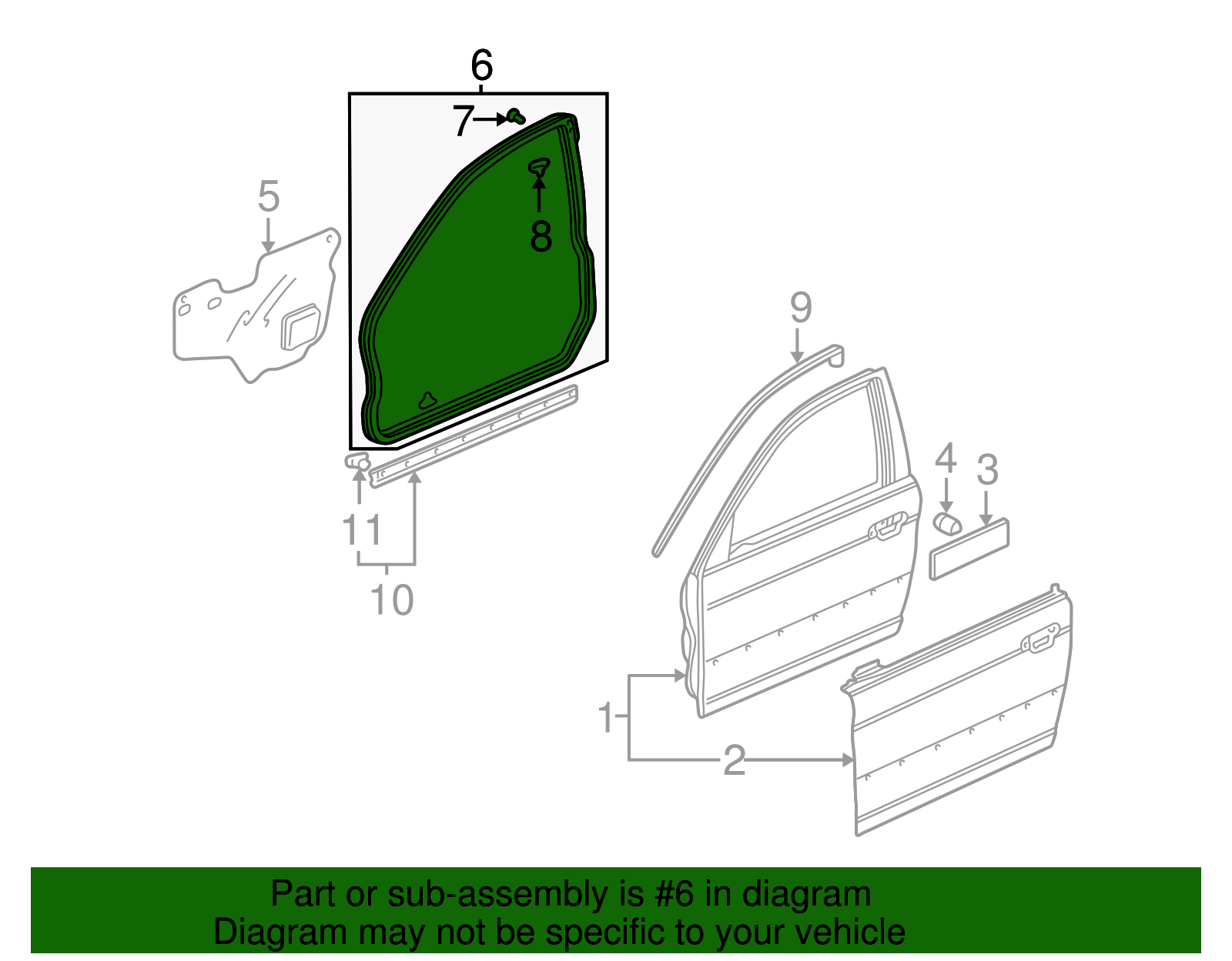 OEM 2001-2003 Honda Civic Door Weather-Strip 72350-S5A-003 | Honda Automotive Parts
