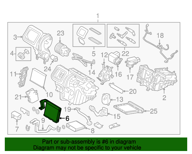 LR097253 - Evaporator Core - 2008-2019 Land-Rover | LandRoverLakeBluff