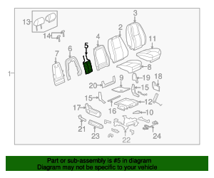 20824566 - OEM GM Lumbar Support | GMPartsCenter.net | GM Parts Center