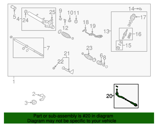 1990-2010 Lexus Outer Tie Rod 45460-59015 | OEM Parts Online