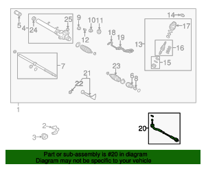 1990-2010 Lexus Outer Tie Rod 45460-59015 | OEM Parts Online