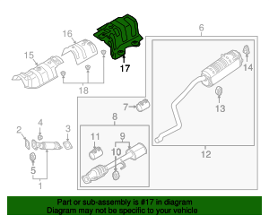 28795-H5000 - Heat Shield - 2018-2019 Hyundai Accent | World OEM Parts ...