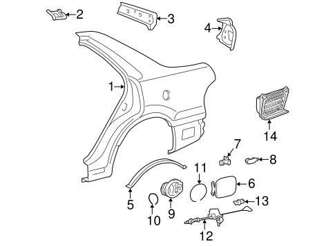 Quarter Panel & Components for 1999 Lexus ES300 | Lexus of Pembroke ...