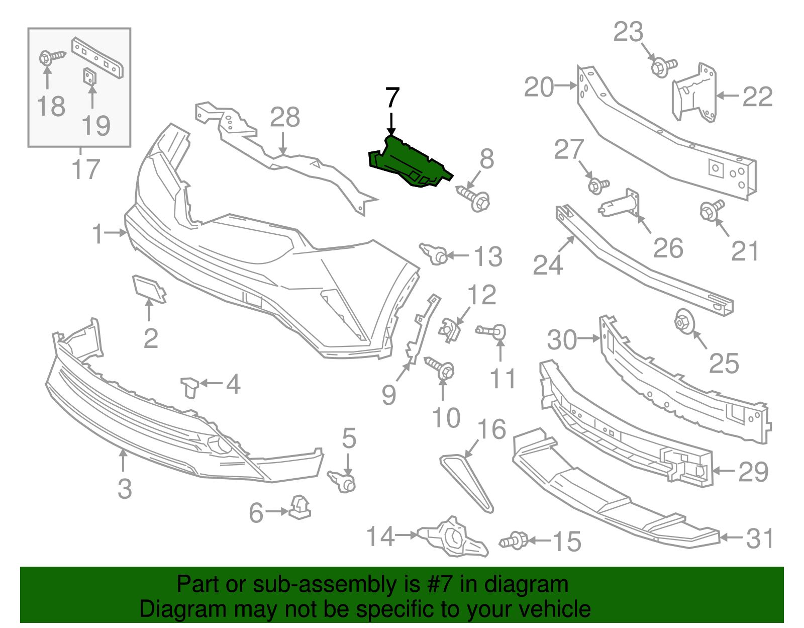 2018-2022 Toyota C-HR Side Retainer 52535-F4010 | OEM Parts Online