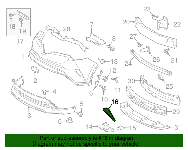 52127-F4040 - Trim Cover - 2018-2019 Toyota C-HR | DiscMonster