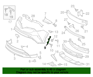 2018-2022 Toyota C-HR Bumper Cover Bracket 52145-10060 ...