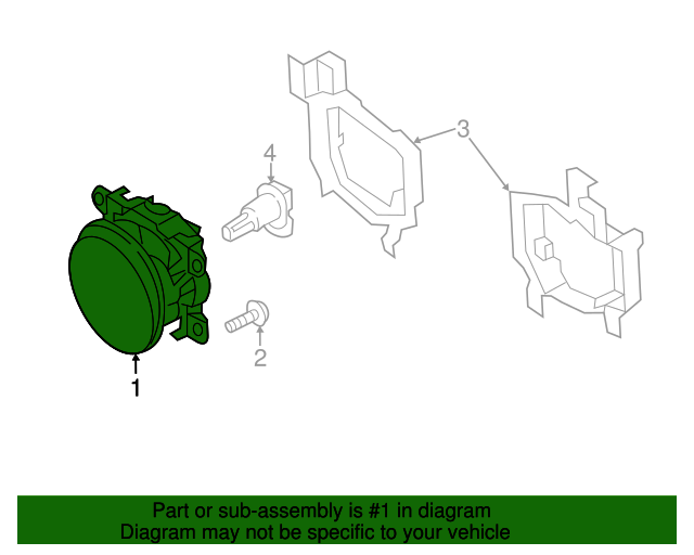 4158200256 - Fog Lamp Assembly 2016-2019 Smart | Mercedes-Benz USA Parts