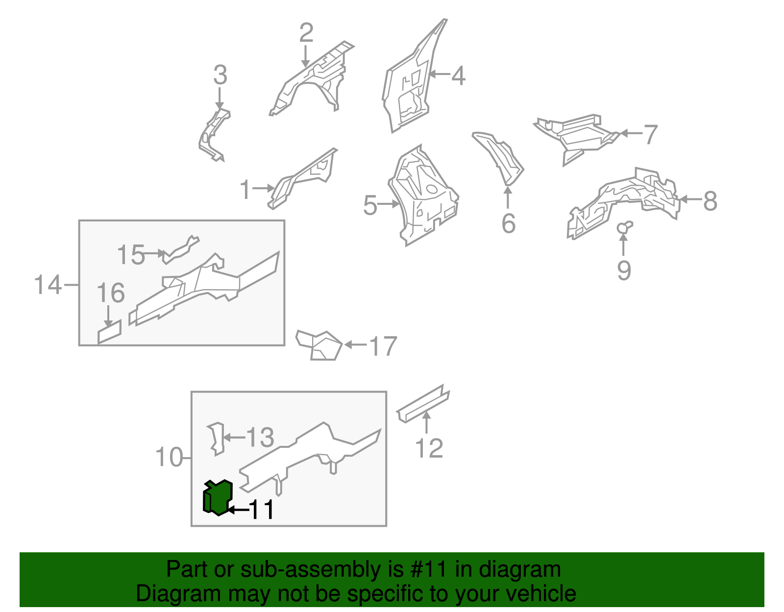 2007-2015 Infiniti Rail Extension G5173-JK000 | INFINITI OF WEST CHESTER
