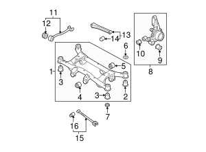 2005-2010 Kia Sportage Trailing Arm 55110-2E002 | Kia Automotive Parts