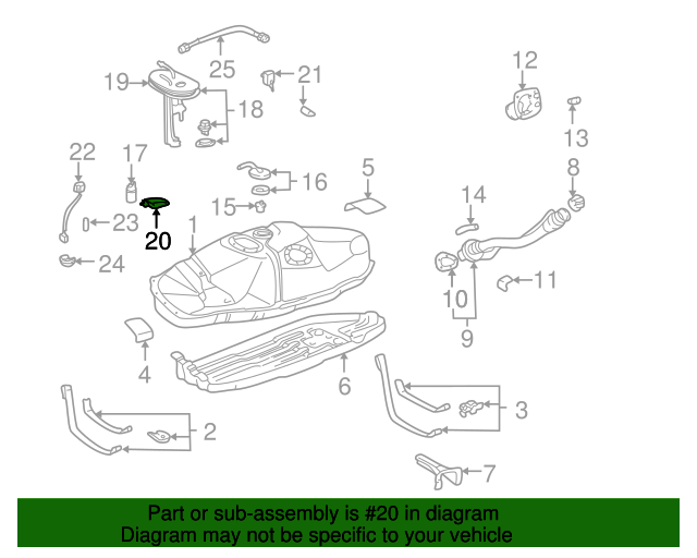 1995-2012 Toyota Filter, Fuel Pump 23217-0C010 | Toyota Parts Center