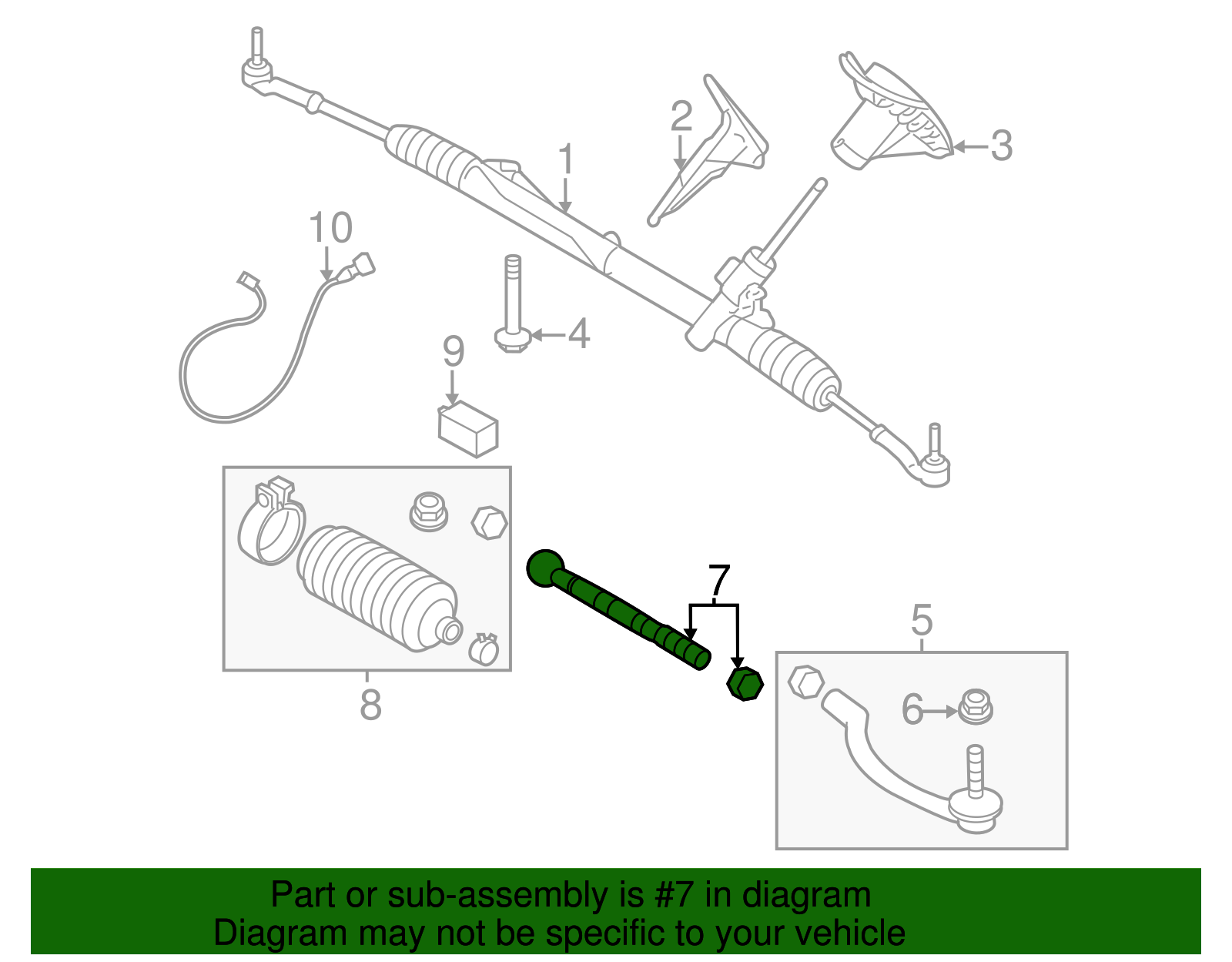 2007-2018 Volvo Inner Tie Rod 31406474 | NewAutoParts.com