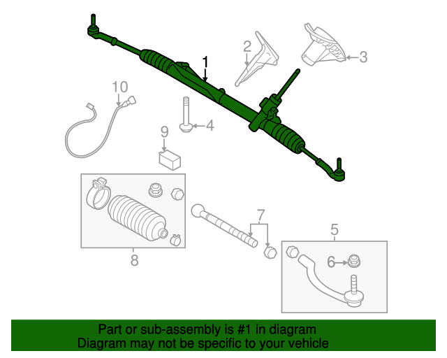 2011-2018 Volvo Steering Gear 36001311 | Volvo Parts CA