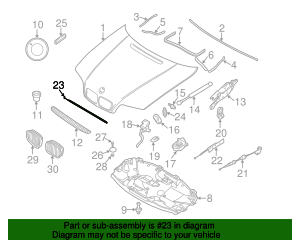 51238208630 - 1999-2006 BMW Release Cable Extension (51-23-8-208-630 ...