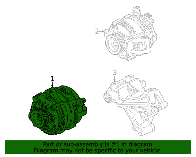 Genuine OEM Ford Part - Alternator LC4Z-10346-A | Genuine OEM Ford ...