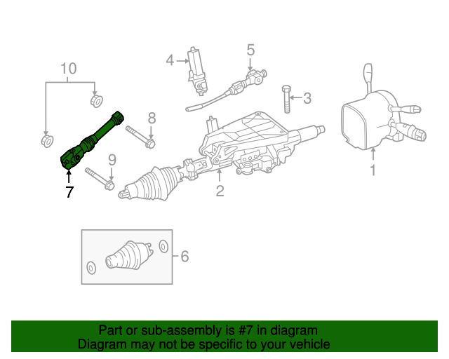2008-2021 Mercedes-Benz Coupling Shaft 204-462-03-78 | MB Online Parts