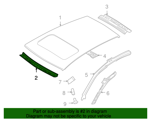 2005-2014 Volkswagen Jetta Windshield Header 1K5-817-123-C | OEM Parts ...