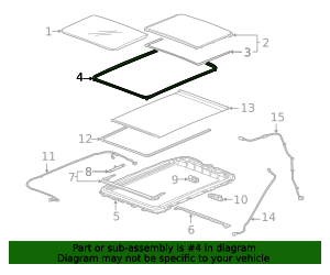 84908474 - Sunroof Window Seal 2021-2023 GM | Gateway Buick GMC Parts