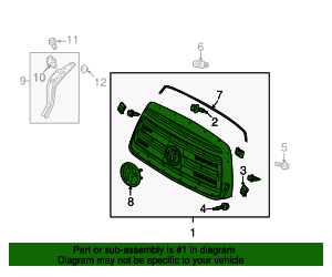 2010-2013 Toyota Tundra Grille 53100-0C240-A0 | Toyota Parts Center