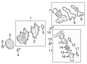 2011-2012 Ford F-150 Engine Coolant Outlet Flange BL3Z-8C368-C ...