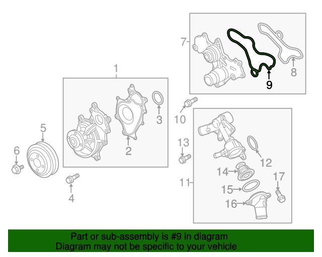 BR3Z-8507-B - Gasket - 2011-2014 Ford | Lasco Auto Parts