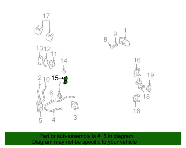 1999-2007 GM Wedge Frt S/D Dr Si 15046389 | TascaParts.com