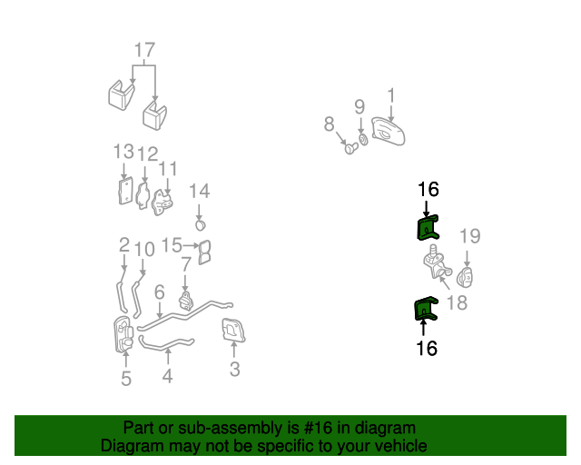 1999-2007 GM Driver Side Front Door Side Door Hinge Kit with Hinge ...