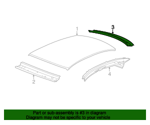 2008-2014 Cadillac CTS Rear Header 22824497 | GMPartsDirect.com